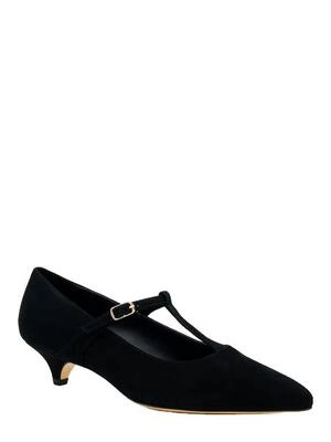 AMALFI BY RANGONI Amalfi By Rangoni Acciaio Leather T-Strap Pumps