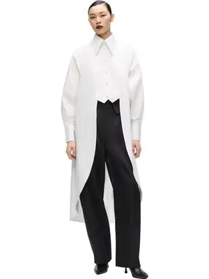 Karl Lagerfeld Kl Studio Satin Barrel-leg Pants - Black