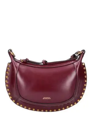 Isabel Marant Étoile Isabel Marant Oskan Studded Leather Shoulder Bag Red