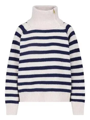 NILI LOTAN Raelyn" Cashmere Striped Sweater - Cream