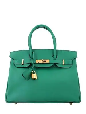 Hermès Birkin 30 Leather Satchel - Vert Vertigo