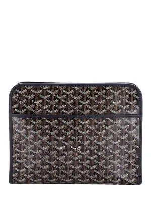 Goyard Jouvence Gm Signature Chevron Coated Canvas Toiletry Pouch - Black