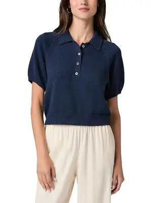 Paige Birch Polo Sweater - Navy
