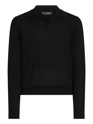 Dolce & Gabbana Knit Polo Shirt - Black