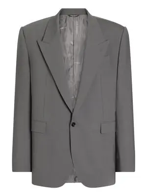 Dolce & Gabbana Palermo Single-breasted Wool Jacket - Grey