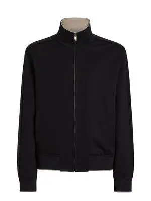 Dolce & Gabbana Jersey Zip-up Sweatshirt - Blue