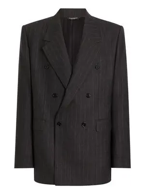 Dolce & Gabbana Palermo Double-breasted Pinstripe Wool Jacket - Multicolor