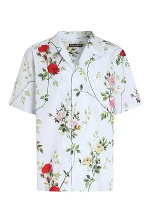 Dolce & Gabbana Rose-print Poplin Hawaii Shirt - Multicolor