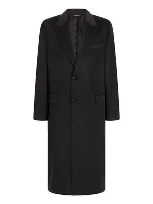 Dolce & Gabbana Single-breasted Wool Coat - Grey