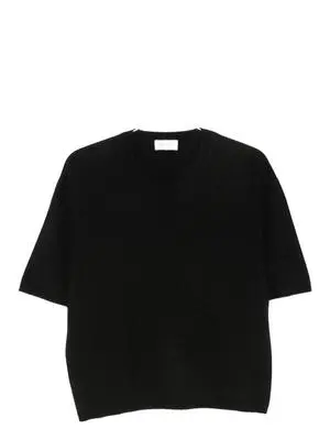 Soft Goat Cashmere T-shirt - Black
