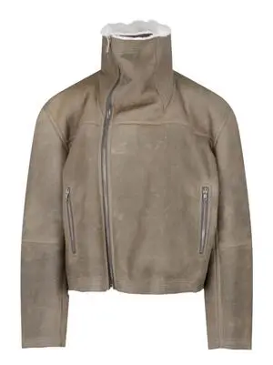 RICK OWENS Rick Owens Shearling Lined Leather Jacket