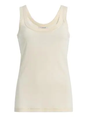 LEMAIRE Ribbed Cotton Tank Top - White