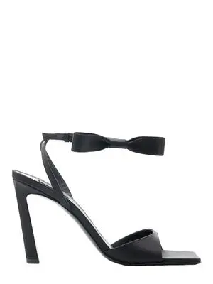 Givenchy Naked Bow Satin Ankle Strap Sandals - Black