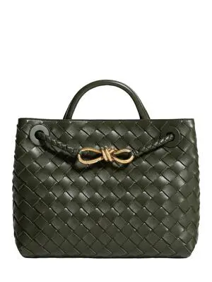 Bottega Veneta Small Andiamo Intrecciato Leather Bag - Green