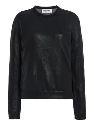 Partow Eldridge Pima Cotton Sweater - Black