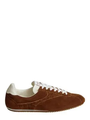 Bottega Veneta Shot" Suede Sneakers - Brown