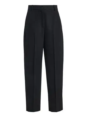 Partow Astor Wool-twill Tapered Pants - Black