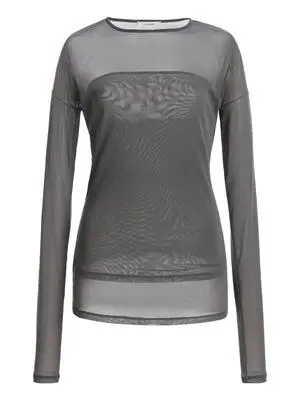 LEMAIRE Ballerina Tulle Long Sleeve Top - Grey