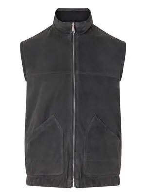 VALSTAR Reversible Suede And Shell Vest - Black