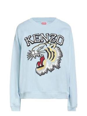 Kenzo KENZO Cotton, Elastane, And Viscose Sweatshirt With Embroidered Logo Blue