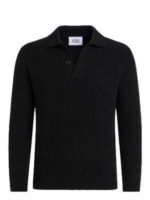 ALPHA STUDIO ALPHA STUDIO Merino Wool Sweater With Buttoned Neckline