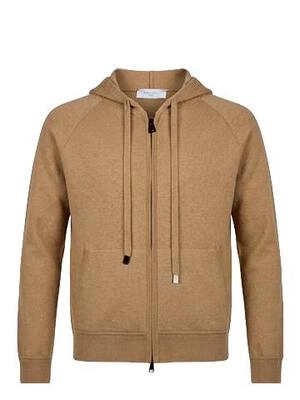 Boglioli Cashmere Zip-up Hoodie - Beige