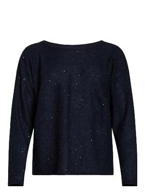 GENTRYPORTOFINO Alpaca Wool Blend Sequin Crewneck Sweater - Blue