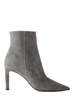 JIMMY CHOO Jimmy Choo Frankie 85 Suede Ankle Boots Gray