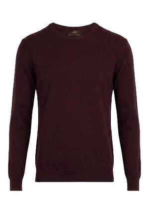 MOORER Cashmere & Mohair Wool Crewneck Sweater - Red