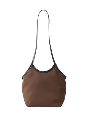 VALESQUE Cami Leather-Trimmed Shoulder Bag