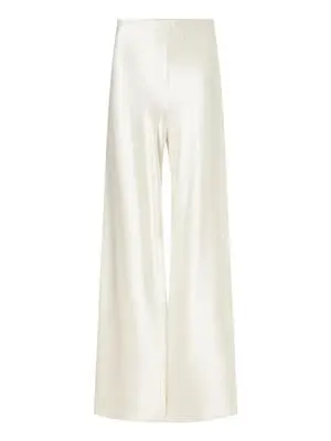 LESET Barb Draped Wide-leg Pants - Neutrals