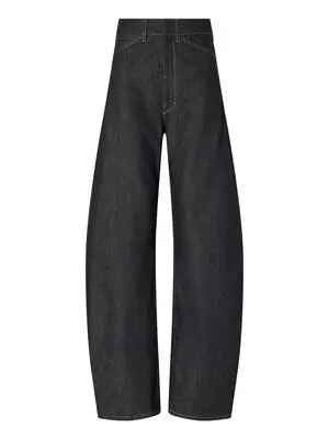 LEMAIRE High-waist Barrel-leg Jeans - Black