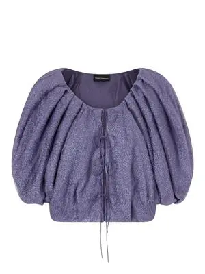 PAULINE DUJANCOURT Lauren Printed Tulle Jacket - Purple