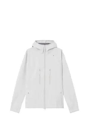 Stone Island Oversized Zip-up Hooded Sweatshirt - Plaster