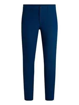 Hugo Boss Slim Fit Cropped Trousers - Blue