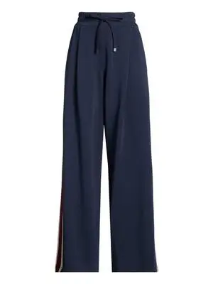 Max Mara Wide Leg Sweatpants With Side Stripes - Blue