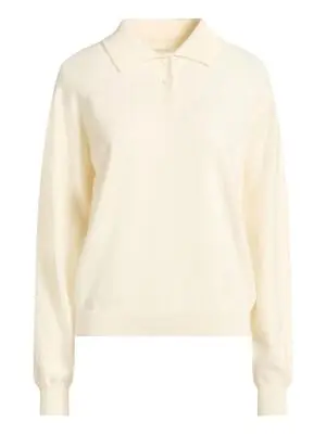 MAISON MARGIELA Maison Margiela Long Sleeve Button-Front Wool Knit Sweater Ivory
