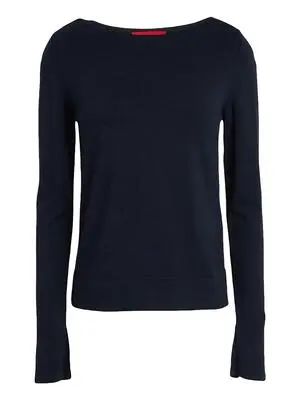 MAXCO. Max&co. Long Sleeve Knit Top With Side Slits - Blue