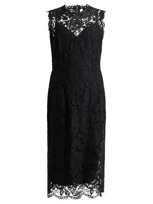 Dolce & Gabbana Sleeveless Lace Sheath Dress - Black