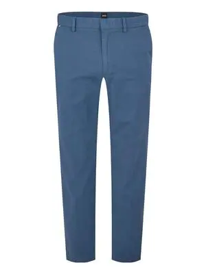 Hugo Boss Slim Fit Chinos With Logo Detail - Blue