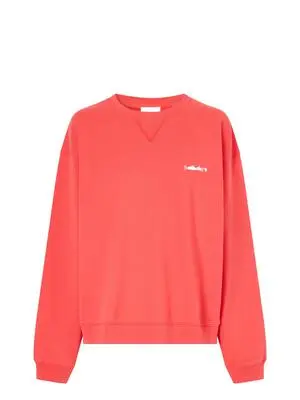 FRAME Logo Embroidered Cotton-jersey Sweatshirt - No
