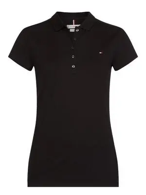Tommy Hilfiger Short Sleeve Slim Fit Polo Shirt - Black