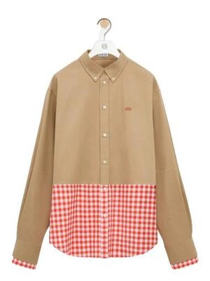 Loewe Shirt In Cotton Twill And Poplin - Light Brown