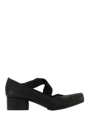UMA WANG Square-toed Ballet Shoes With Chunky Heel - No