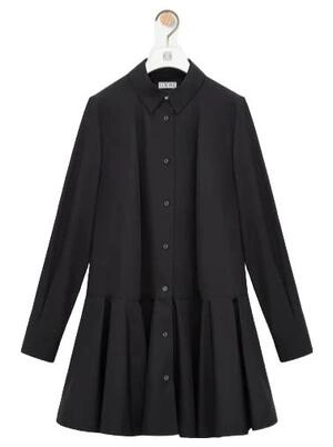LOEWE Loewe Shirt Dress In Cotton With Peplum Silhouette
