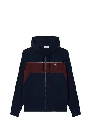 Lacoste Zip-up Hoodie With Colorblock Detail - No