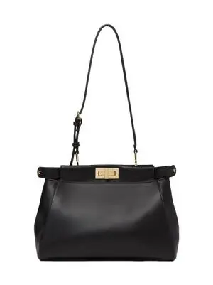 Fendi Fendi Peekaboo Small Leather Bag Black