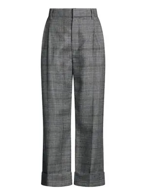 Brunello Cucinelli Plaid Tailored Trousers - Grey