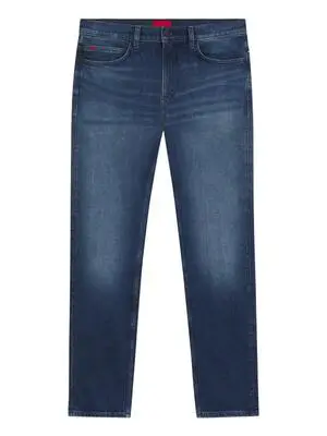 Hugo Boss Dark Wash Straight Leg Jeans - Blue