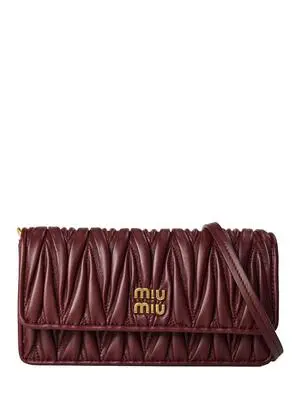 Miu Miu Matelassé Shoulder Bag - Red